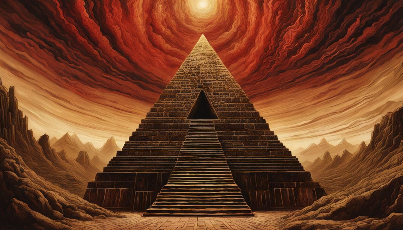 The interior of a Pyramid dedicated to Azathoth. (polished, organic ...