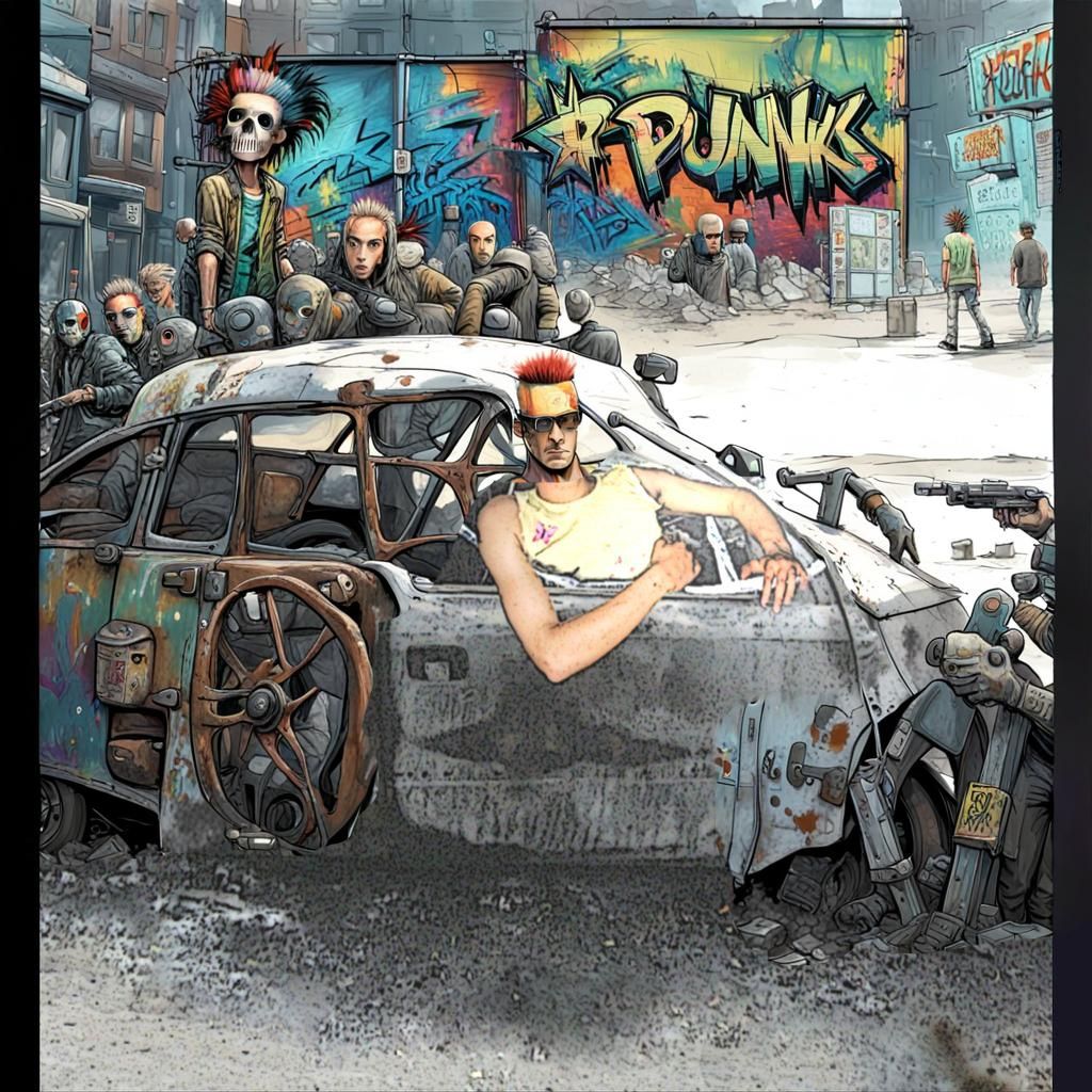 a young punk in fashion clothing and mohawk really camp flashy clothing ...