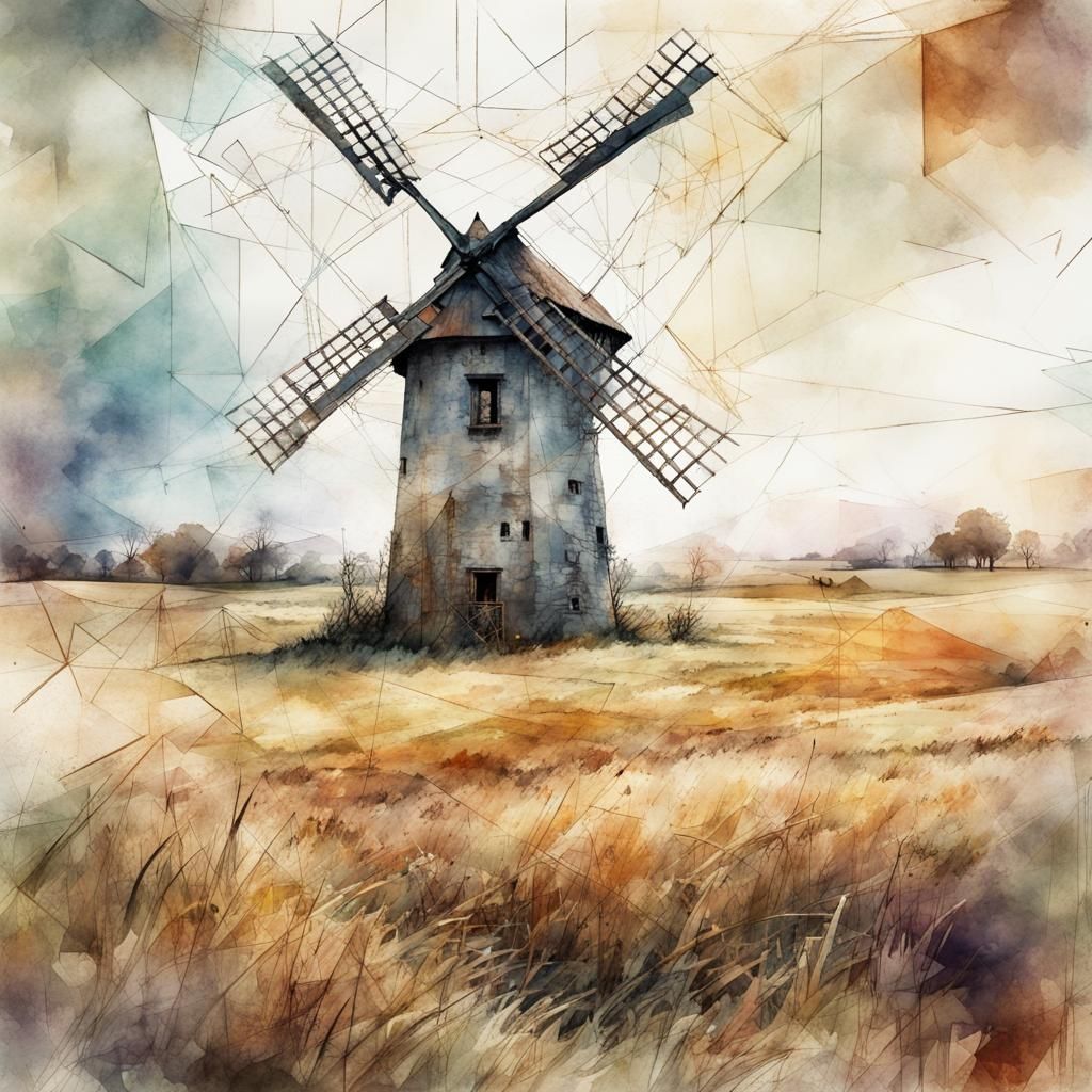 Old windmill - AI Generated Artwork - NightCafe Creator