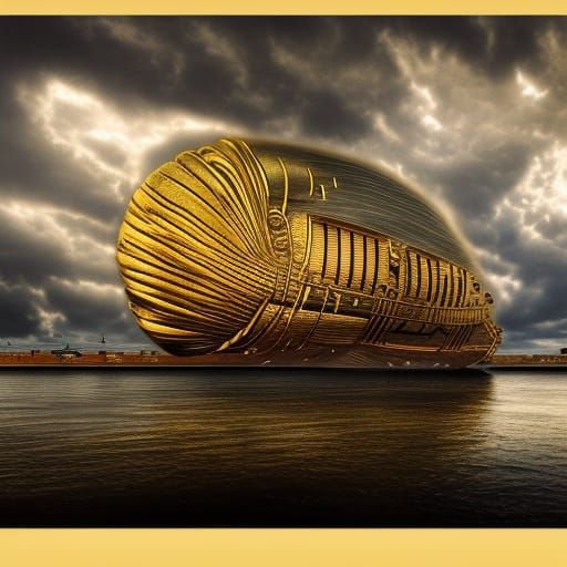 Futuristic zeppelin - AI Generated Artwork - NightCafe Creator