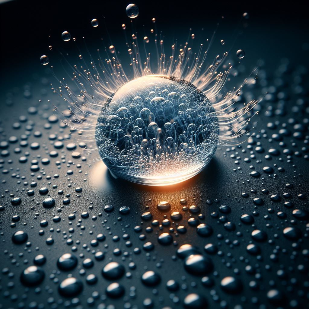 droplet of water on a hot frying pan,Leidenfrost effect - AI Generated ...
