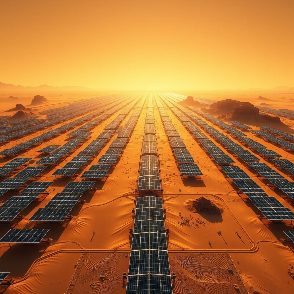 world's largest solar power plant on desert