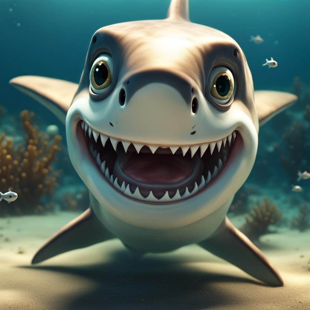Friendly Shark - AI Generated Artwork - NightCafe Creator