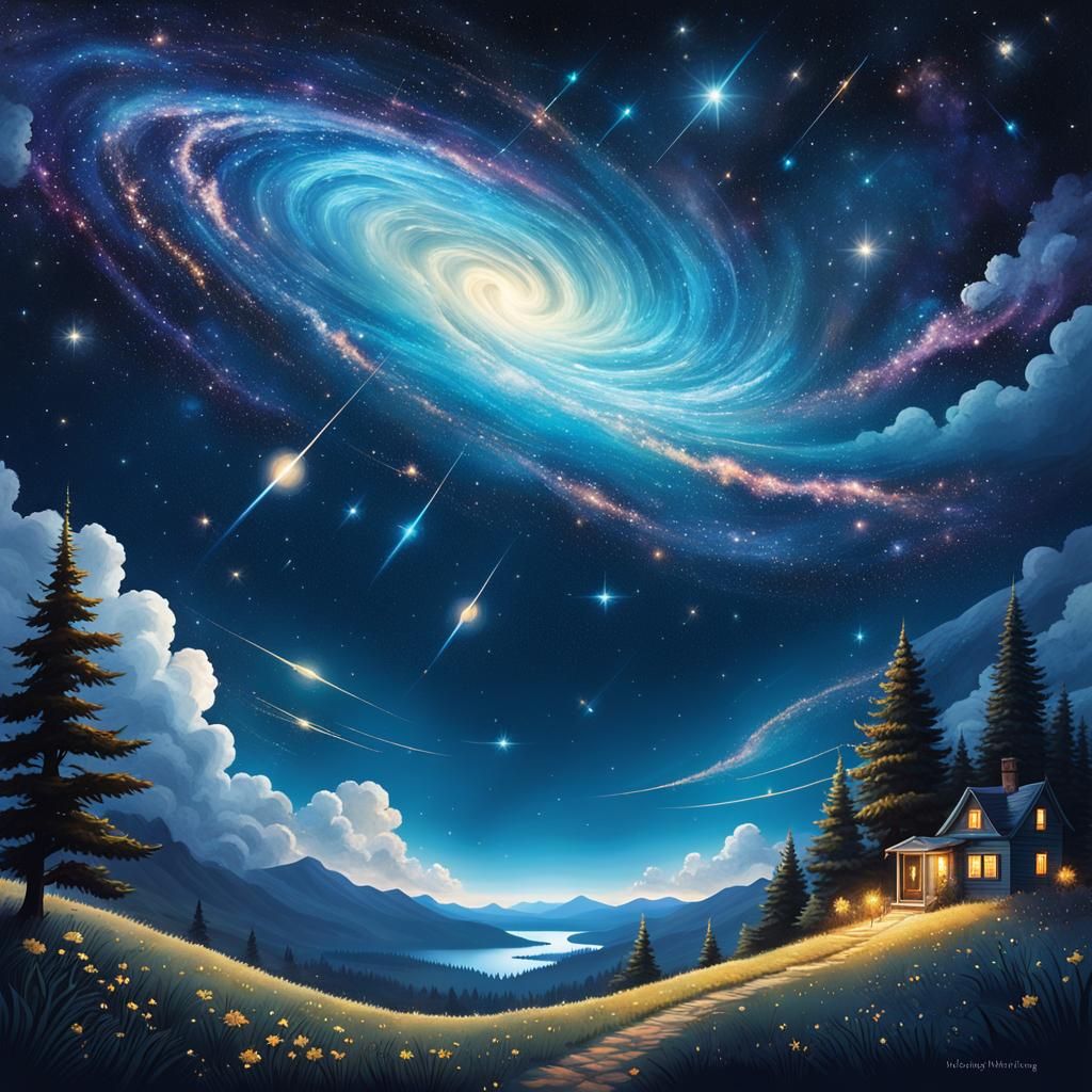 Night Sky - AI Generated Artwork - NightCafe Creator