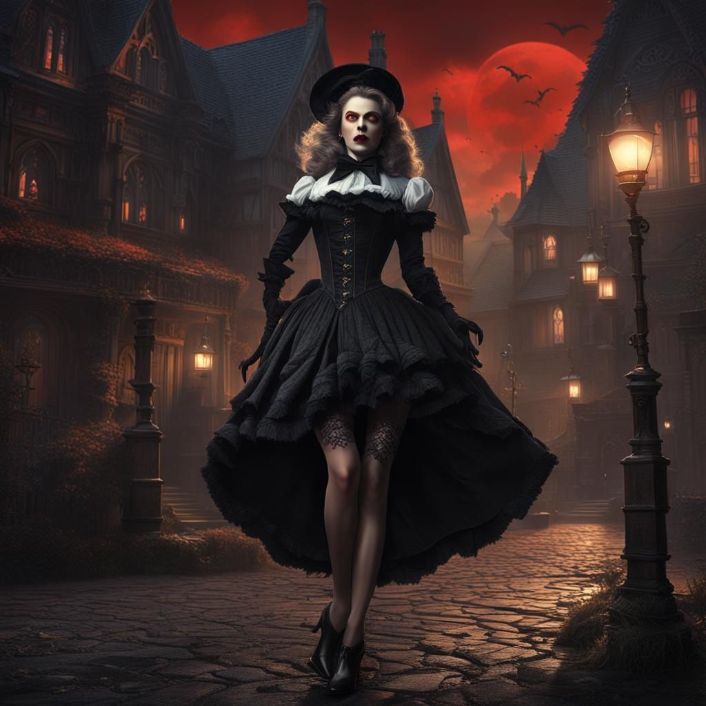 Retro Magazine has a female vampire in a black frilly mini skirt and ...