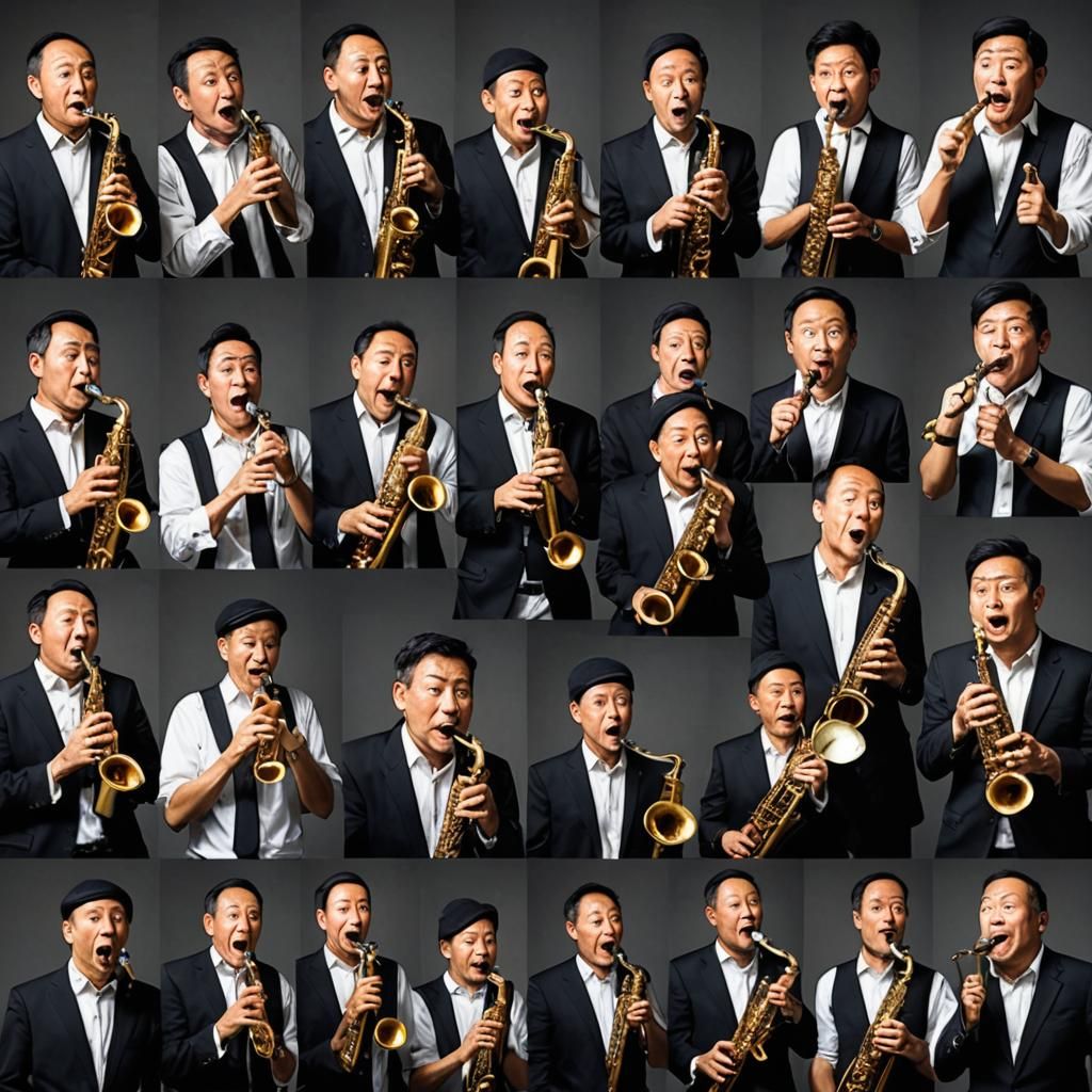 The many faces of the human saxophone - AI Generated Artwork ...
