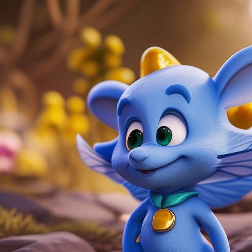 A cute bee Smurf - AI Generated Artwork - NightCafe Creator