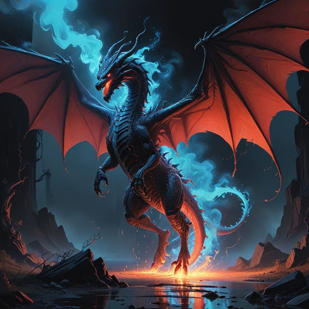 High definition photograph of a blue flame, the living blue flame ...