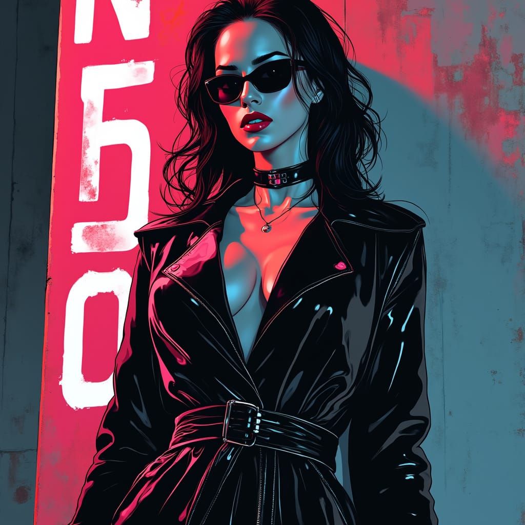 Neo (Matrix) as a Nagel Woman - Futuristic Nagel Woman in Bo...