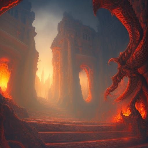 The gateway to hell - AI Generated Artwork - NightCafe Creator