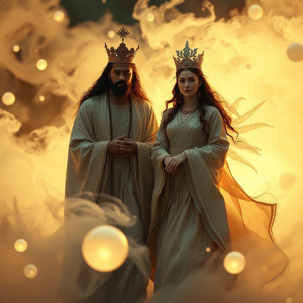 Air Element God and Goddess - Air Element Gods Amidst Celest...