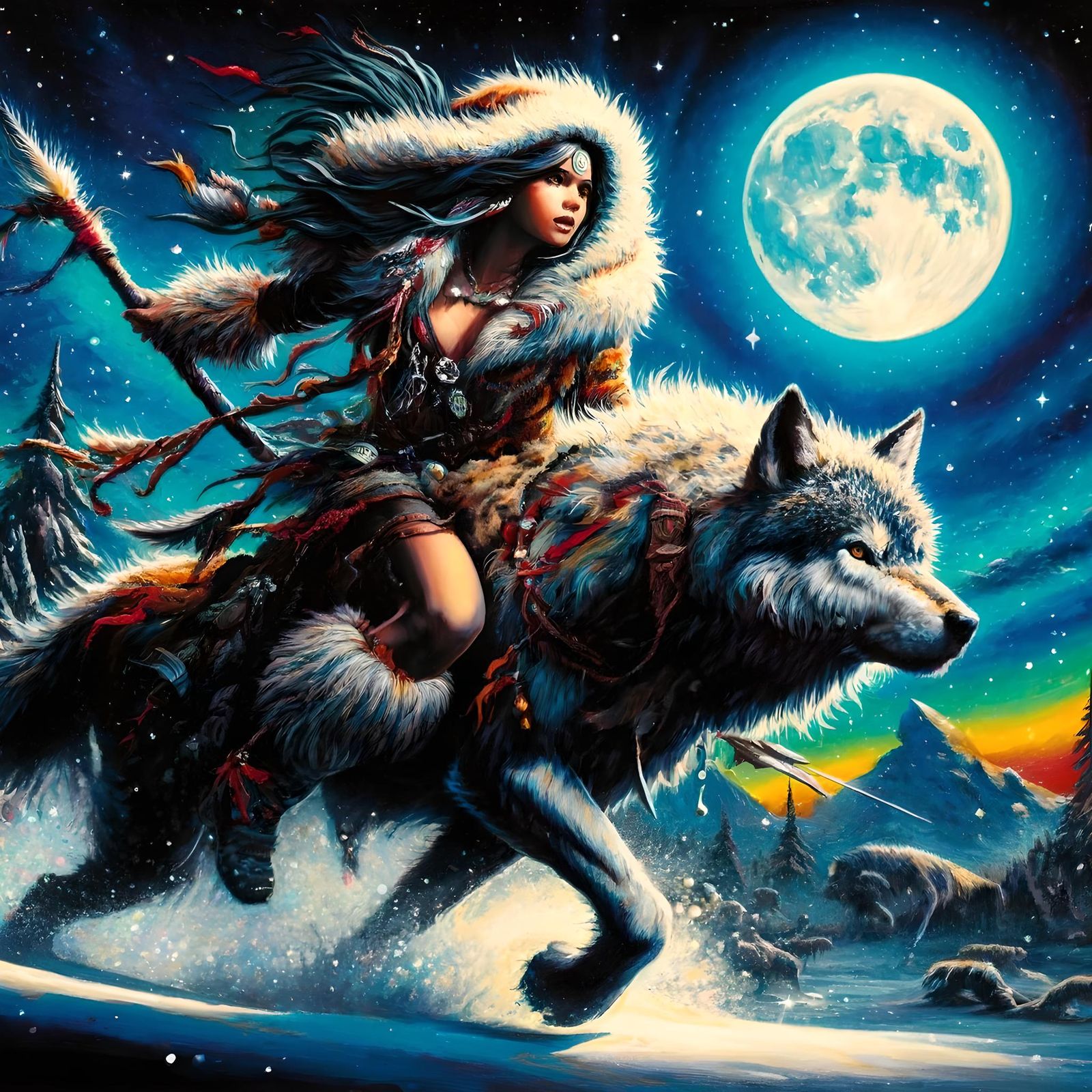 The Moonlit Hunt - AI Generated Artwork - NightCafe Creator