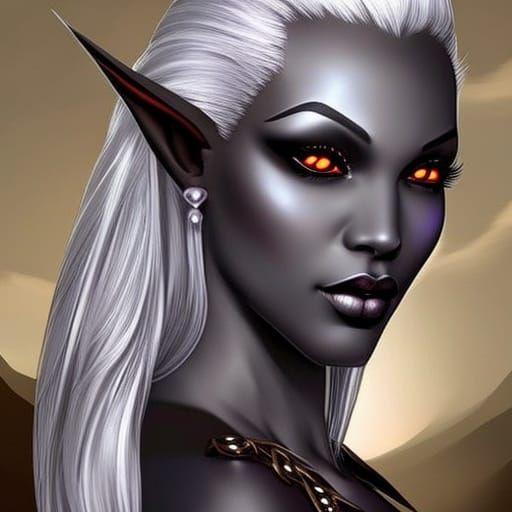 Drow Woman - AI Generated Artwork - NightCafe Creator