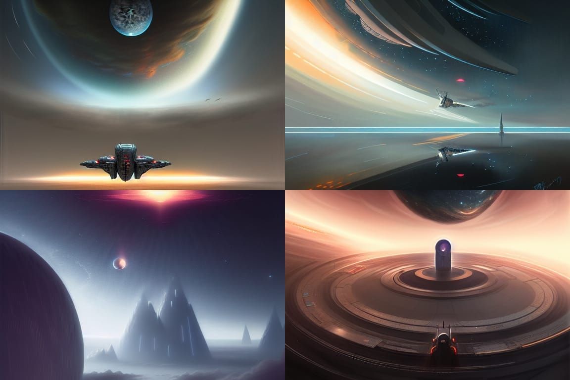 the great gig in the sky; futuristic composition of science fiction ...