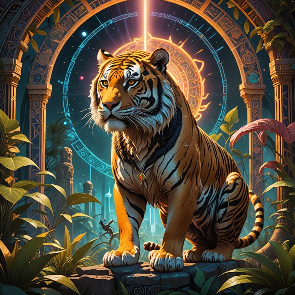 Surreal Tiger Concept Art in Vibrant, 8K Resolutio... - AI Art