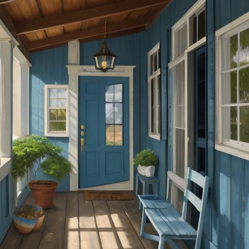 blue house colonial style - Colonial Blue House Masterpiece ...