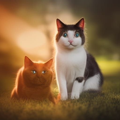 Two little cats - AI Generated Artwork - NightCafe Creator
