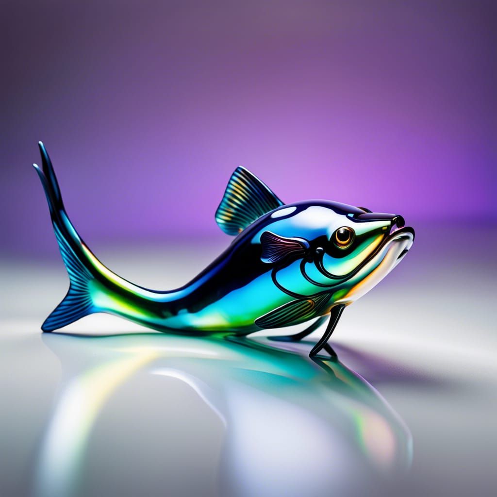 Blown Glass Catfish ⁸ - AI Generated Artwork - NightCafe Creator