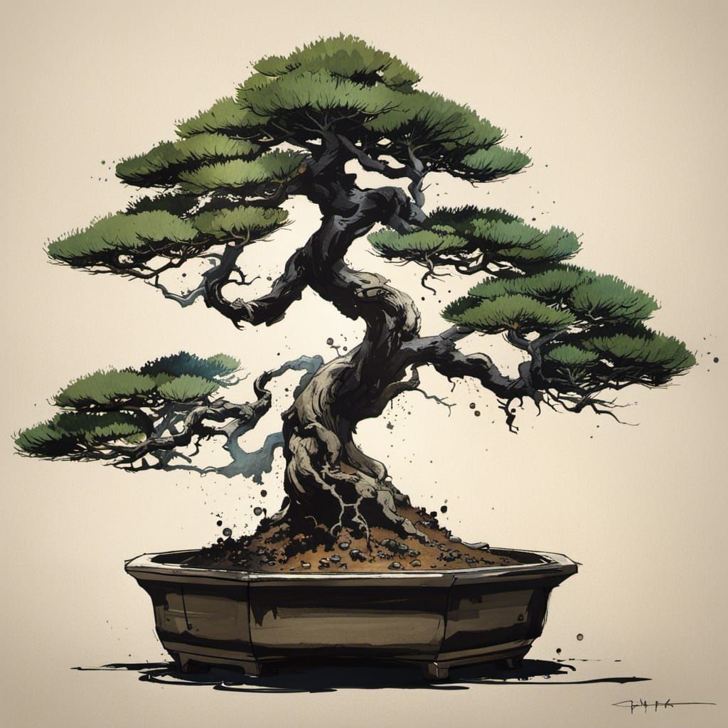 Bonsai Tree Concept Art - AI Generated Artwork - NightCafe Creator