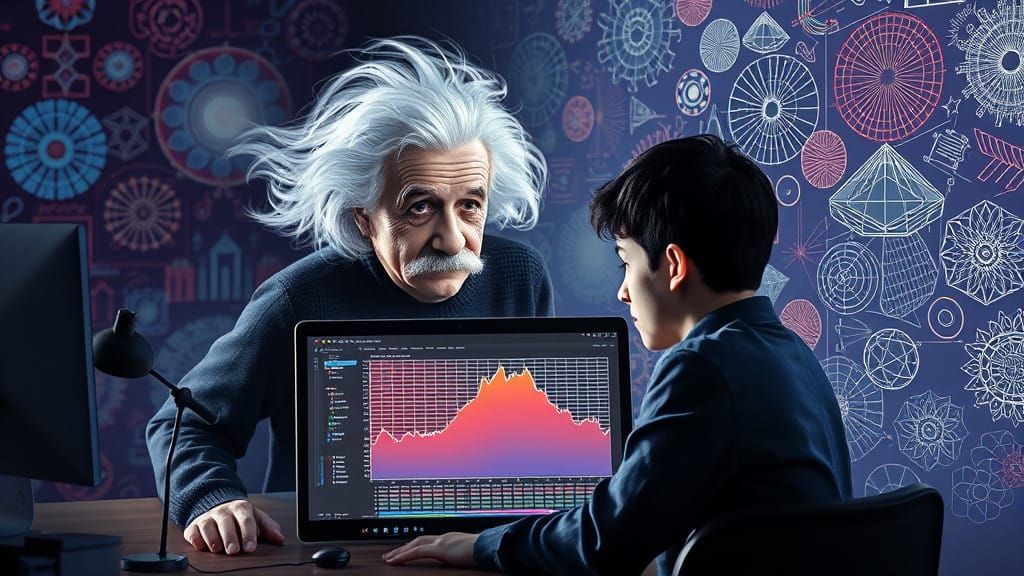 Einstein Inspires Math Student with Turing Patterns on the Wall