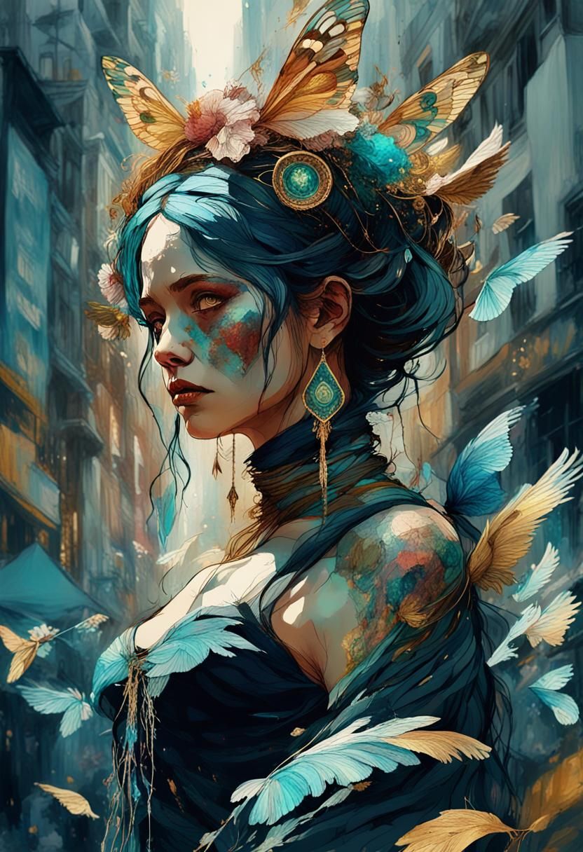 female mammon - AI Generated Artwork - NightCafe Creator