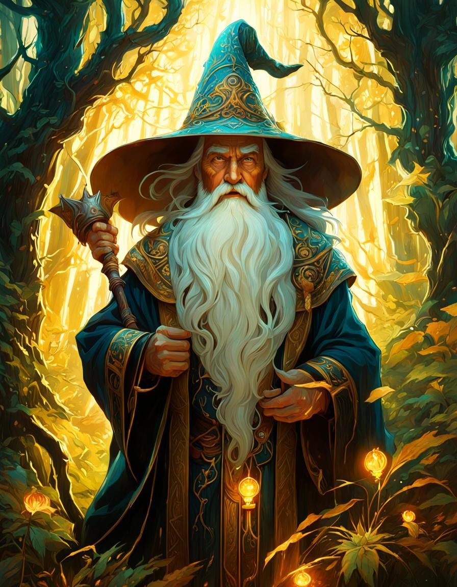 Wizard in the forest - AI Generated Artwork - NightCafe Creator