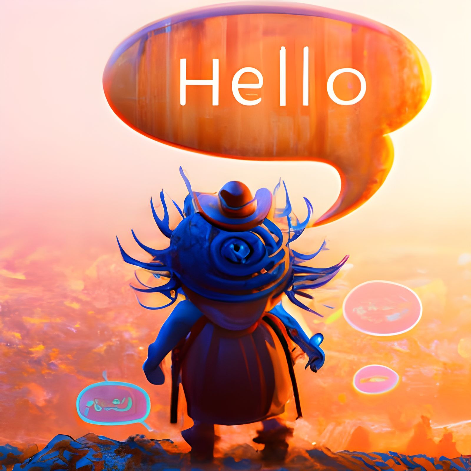 "HELLO"!!! - AI Generated Artwork - NightCafe Creator