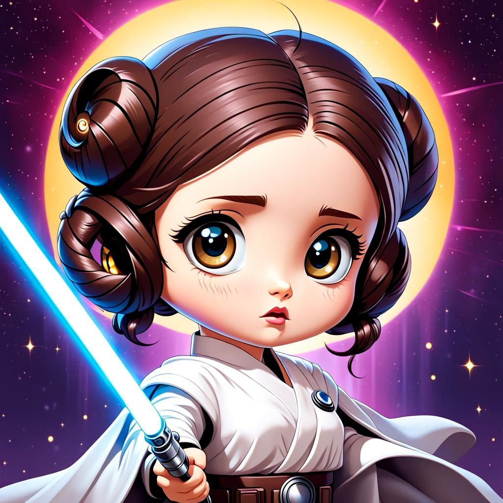 chibi Princess Leia 2 - AI Generated Artwork - NightCafe Creator