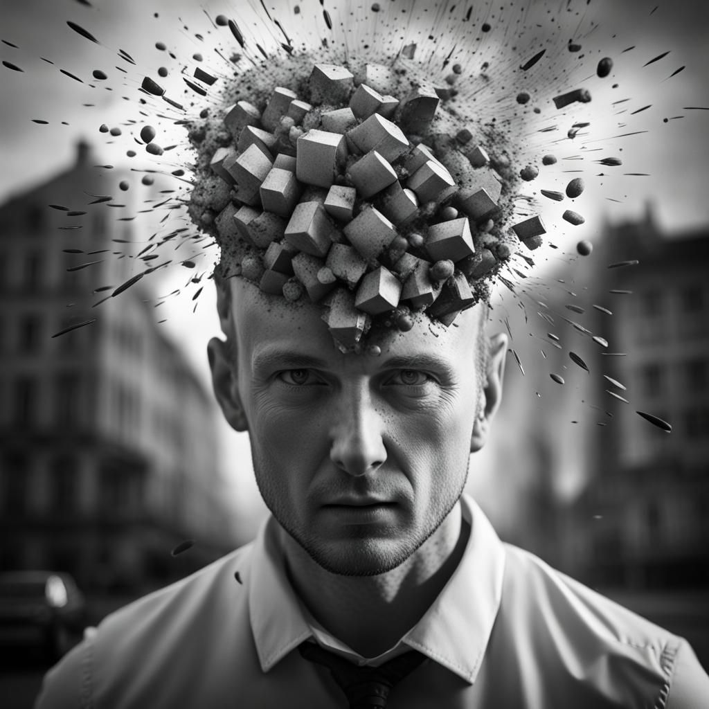 my head exploded - AI Generated Artwork - NightCafe Creator