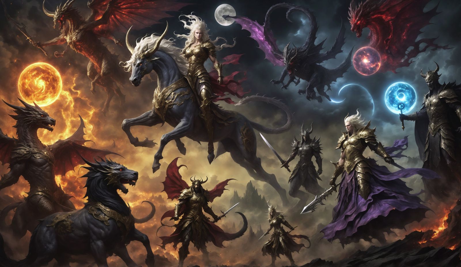 Cthulhu-esque Cosmic Clash: Divine Entities vs. De... - AI Art