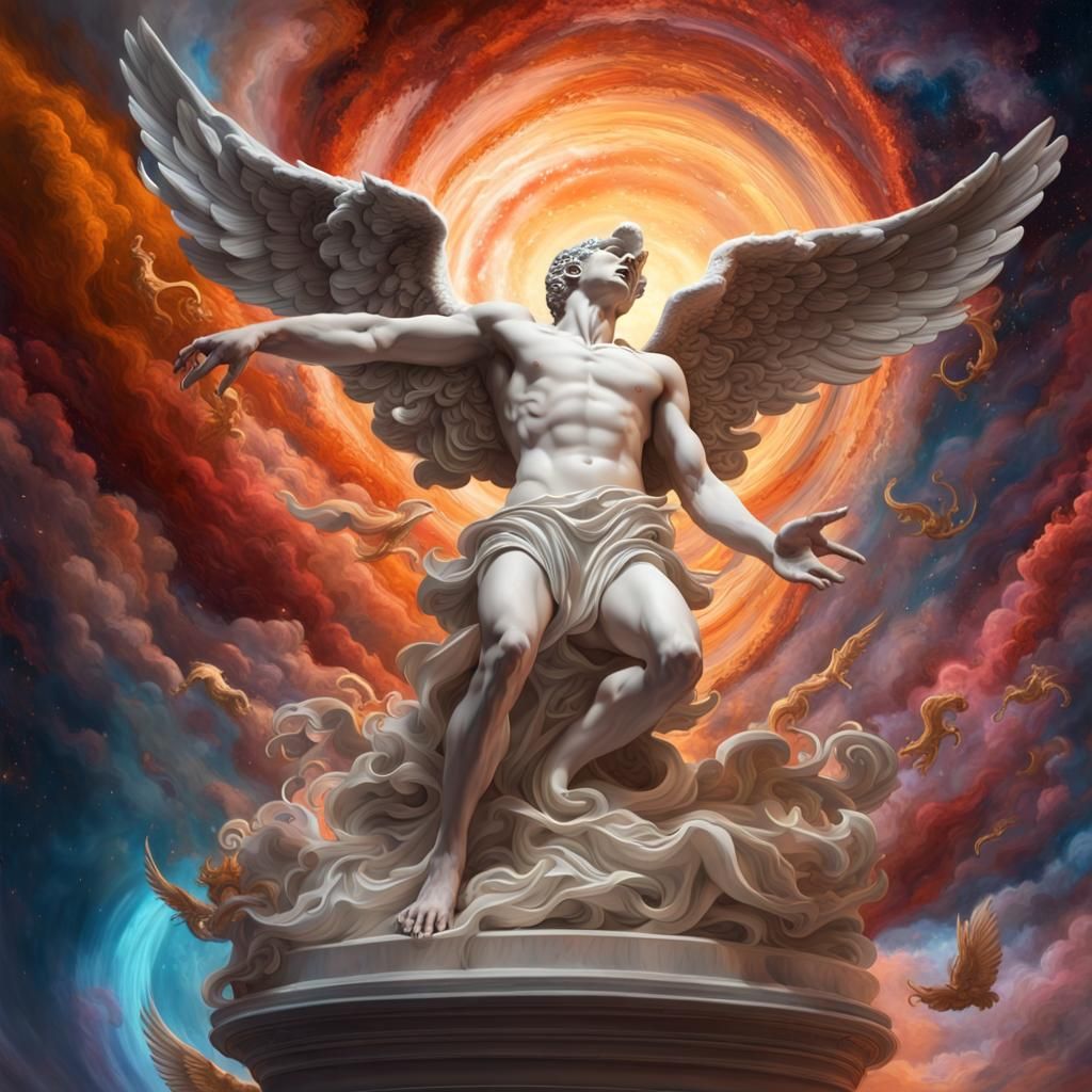Falling from heaven - AI Generated Artwork - NightCafe Creator