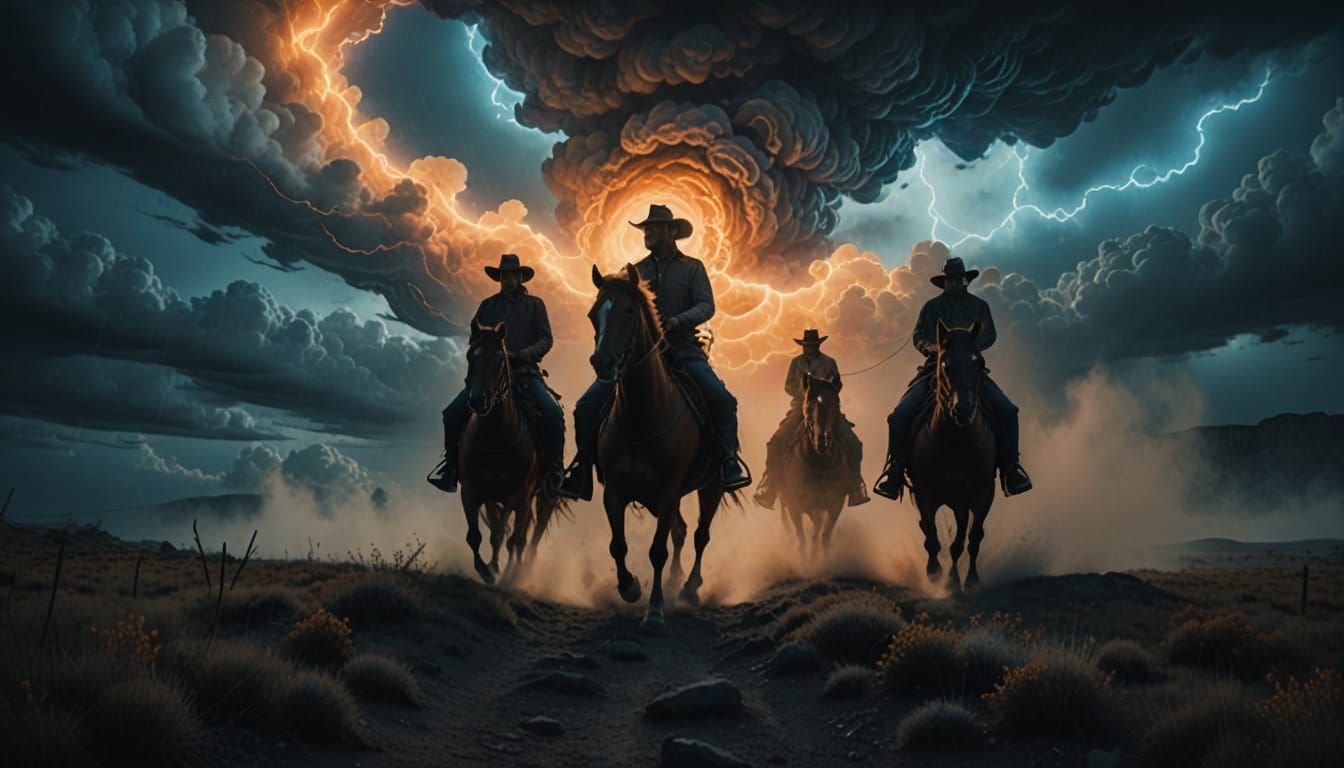 Ghost Riders In the Sky - Cowboys Ride Through Ethereal Vort...