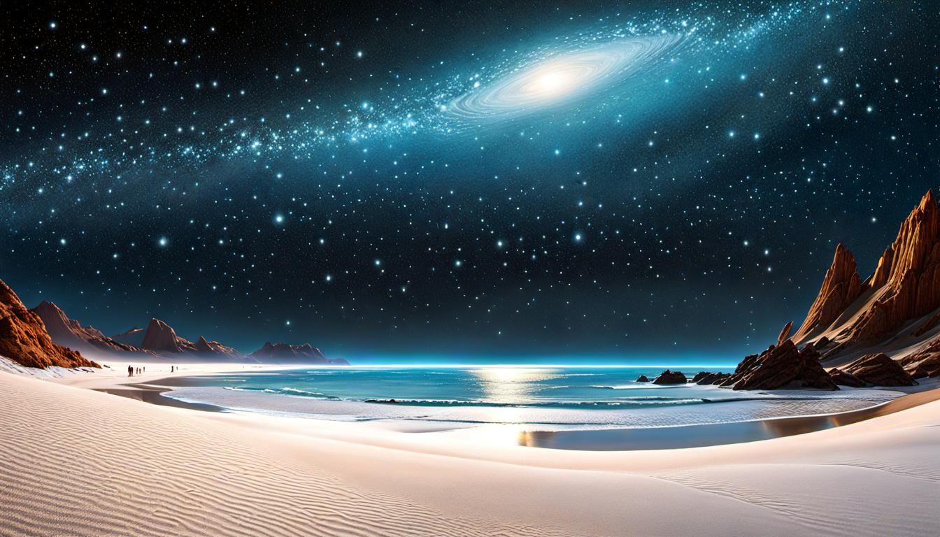 White Sand Beach of Sedna - AI Generated Artwork - NightCafe Creator