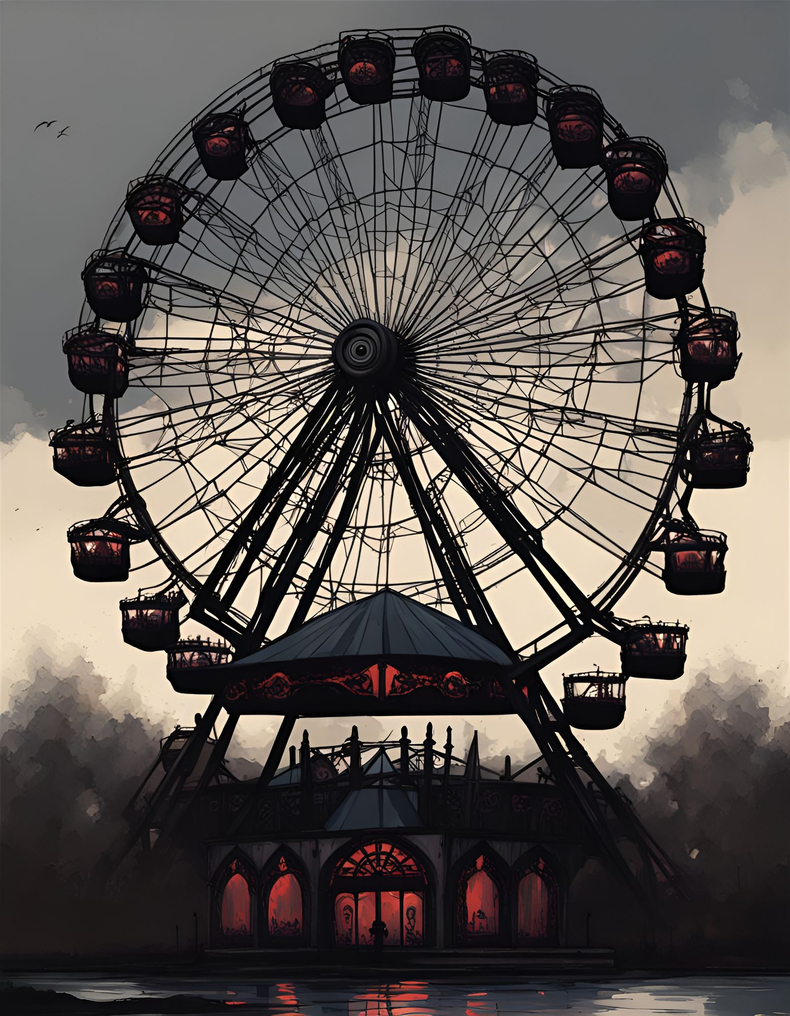 Ferris Wheel - AI Generated Artwork - NightCafe Creator
