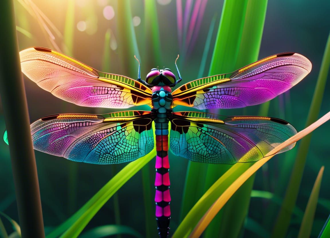 Dragonfly Land - AI Generated Artwork - NightCafe Creator