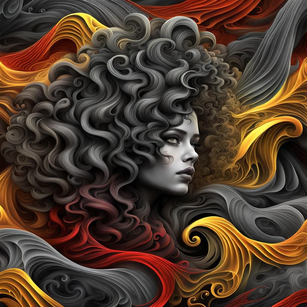 Fractal Curls - AI Generated Artwork - NightCafe Creator