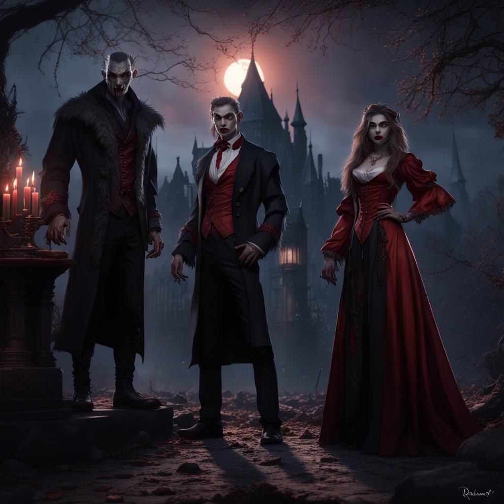 RAVENLOFT VAMPIRE AND WEREWOLF NIGHT ELEGANCE, STYLE, BUEATY - AI ...