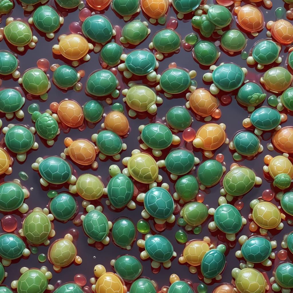 baby turtles jelly gummies - AI Generated Artwork - NightCafe Creator