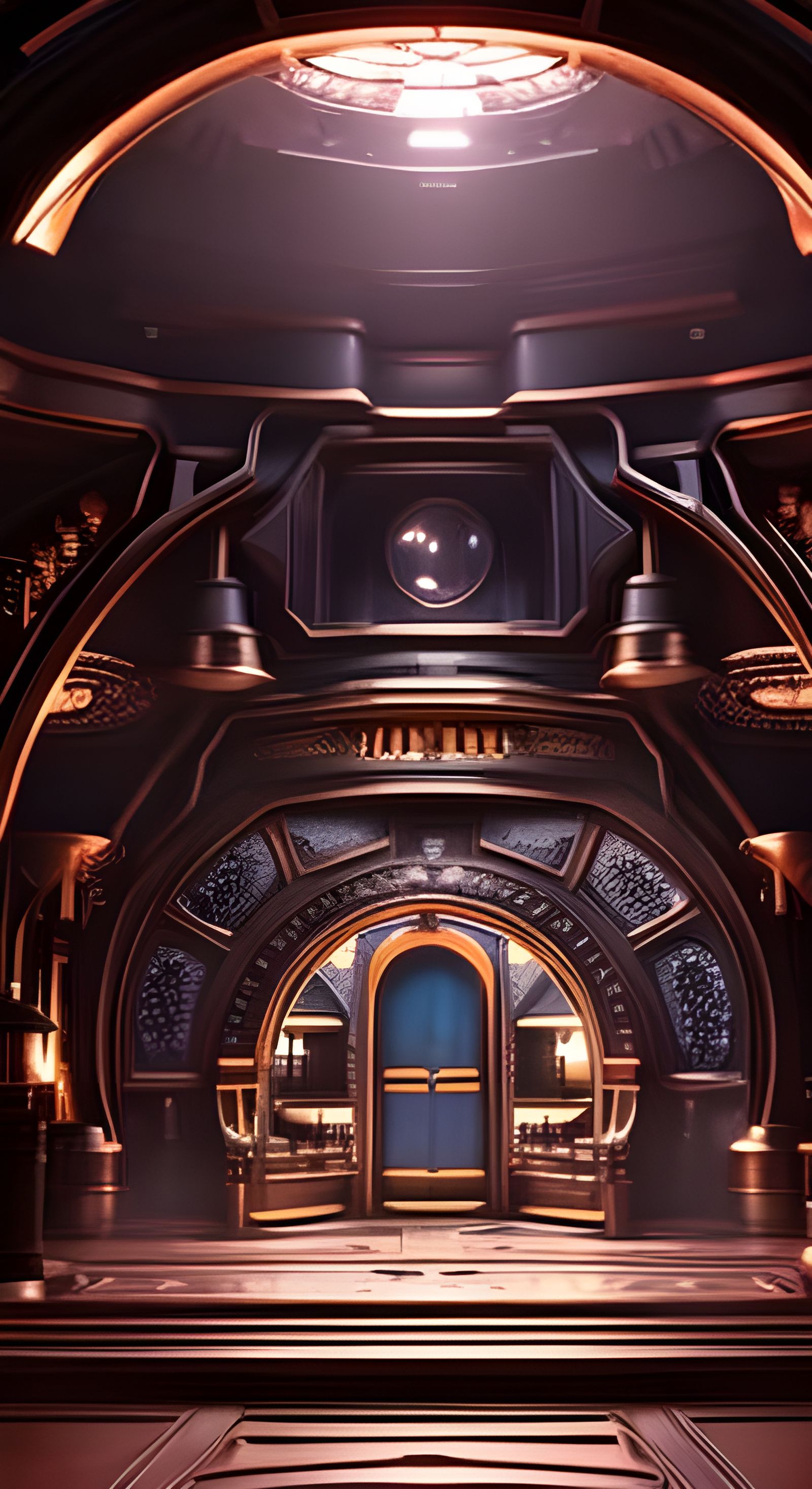 Steampunk TARDIS interior - AI Generated Artwork - NightCafe Creator
