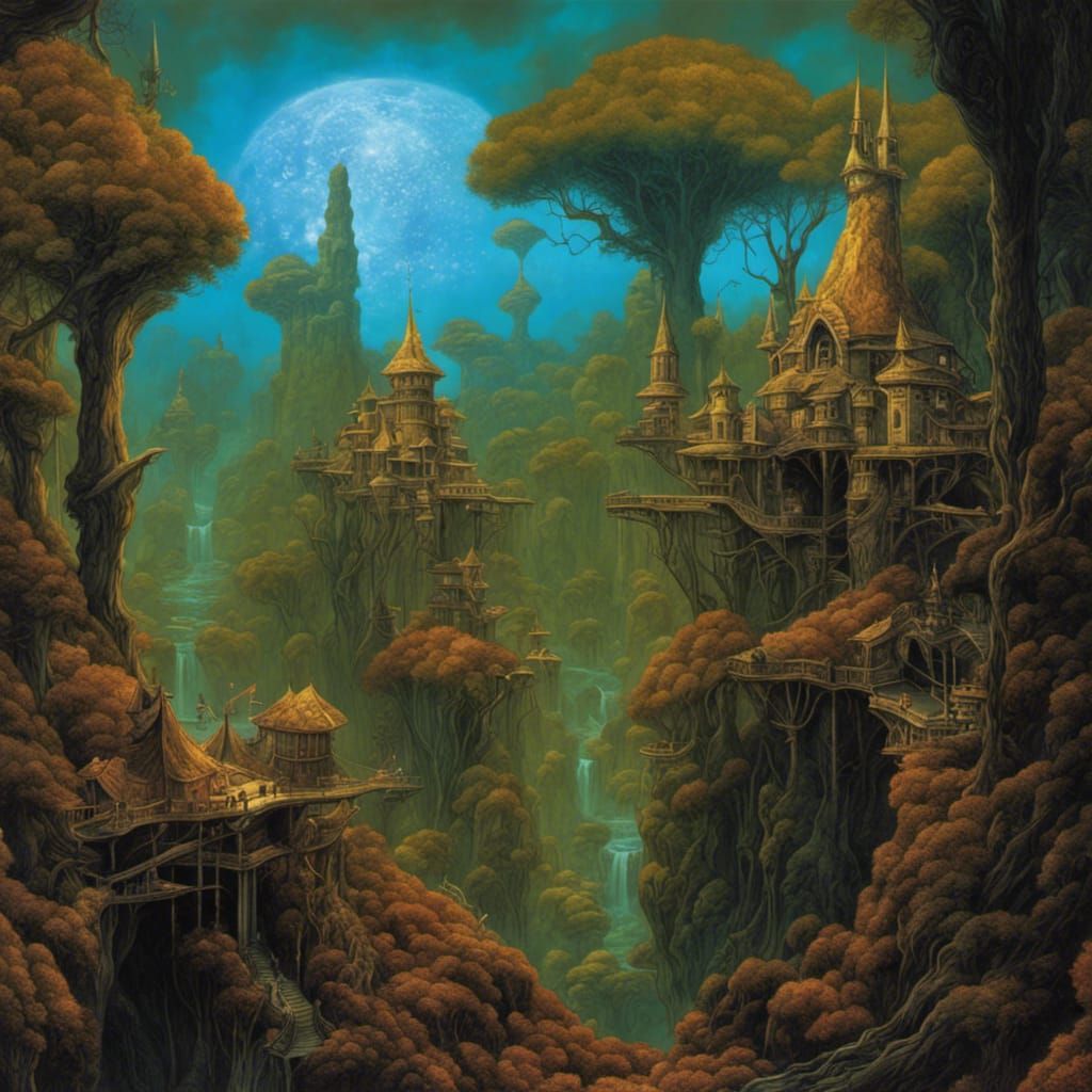 Fantasy Landscape - AI Generated Artwork - NightCafe Creator