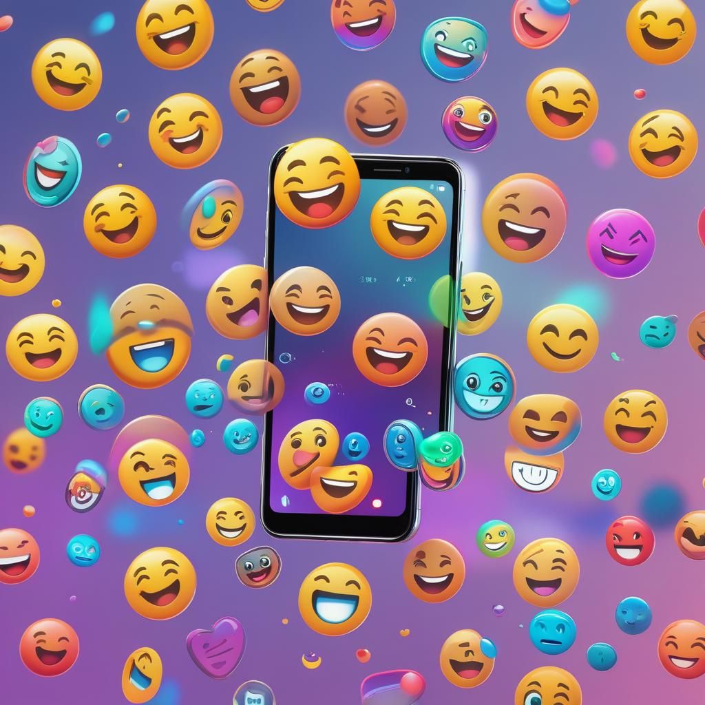 Too Many Emojis - Vibrant Pastel Emoji Face in a Mood Monito...
