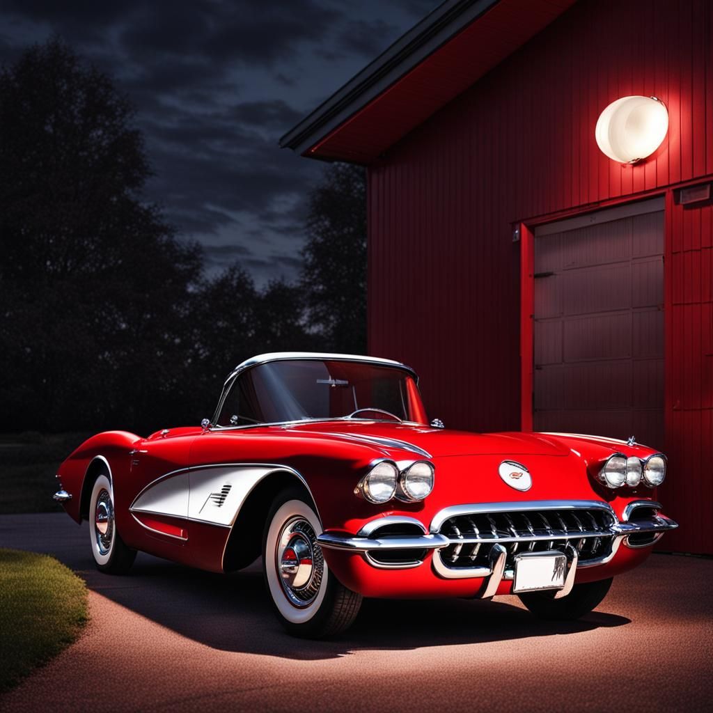 Corvette C1 from 1960 - AI Generated Artwork - NightCafe Creator