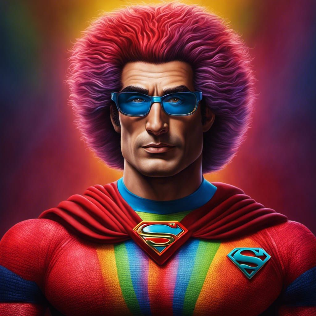 Rainbow superman - AI Generated Artwork - NightCafe Creator
