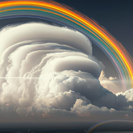 giant megnificent cloud raimbow - AI Generated Artwork - NightCafe Creator