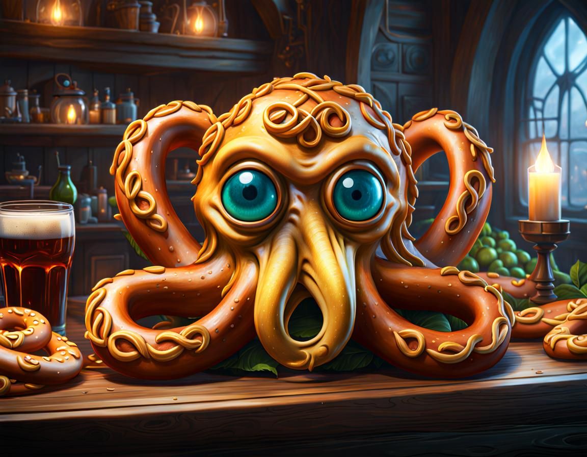 pretzel octopus - AI Generated Artwork - NightCafe Creator