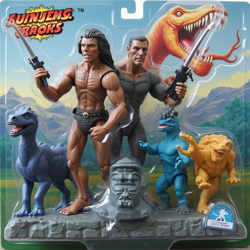 BUINJEMG. CRAOKS! - Prehistoric Action Figures in Vintage Co...