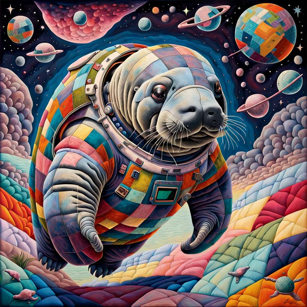 Space Manatee - AI Generated Artwork - NightCafe Creator