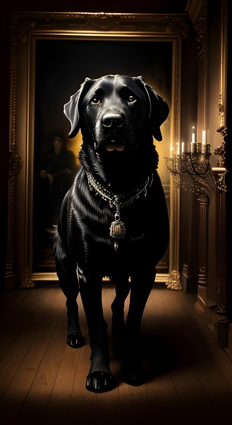 Black labrador - AI Generated Artwork - NightCafe Creator