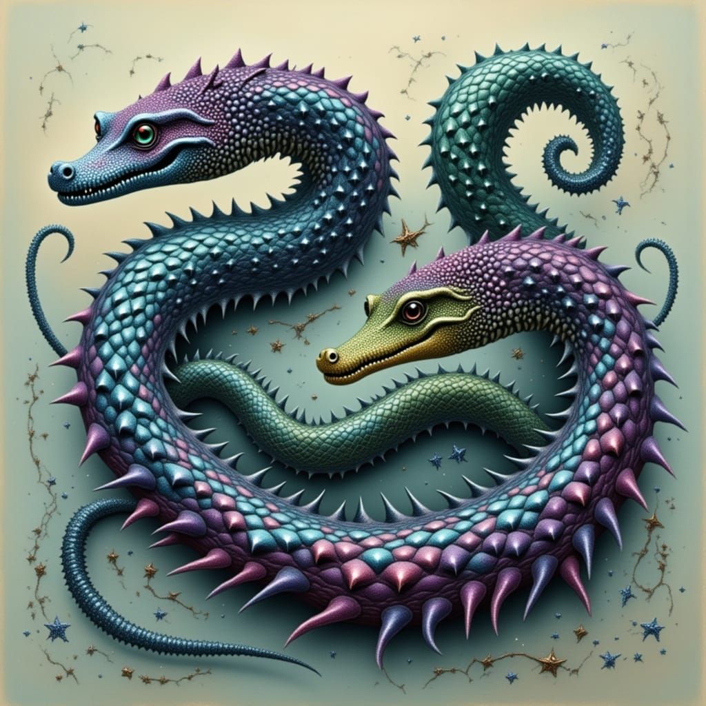 Sawgrass Ouroboros - Cosmic Ouroboros Hydra with Lavender Sc...