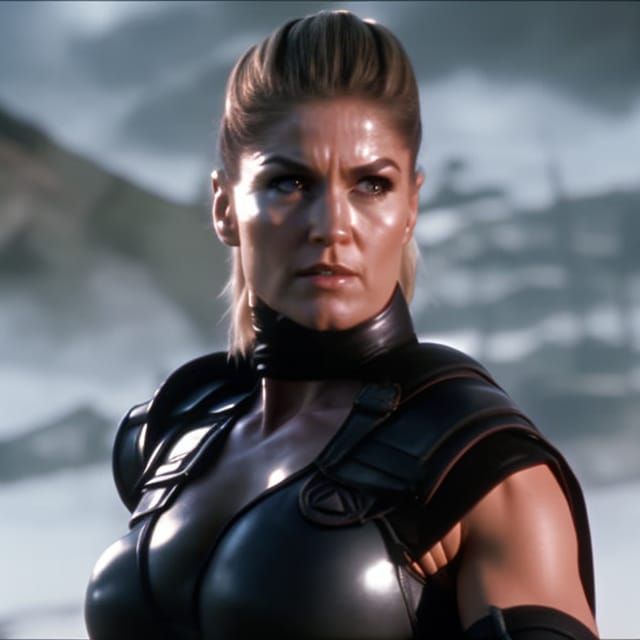 Sonya Blade... kind of - Sonya Blade Portrait in 80s Film St...